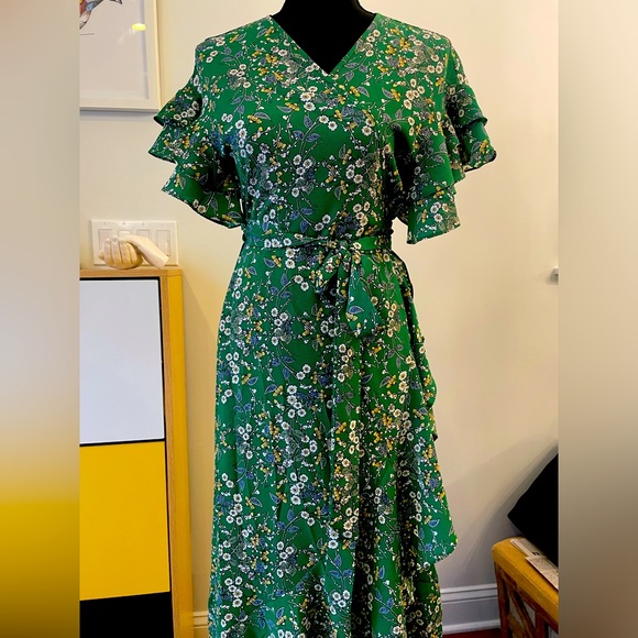 Max Studio | Dresses | Max Studio Green Wrap Dress | Poshmark